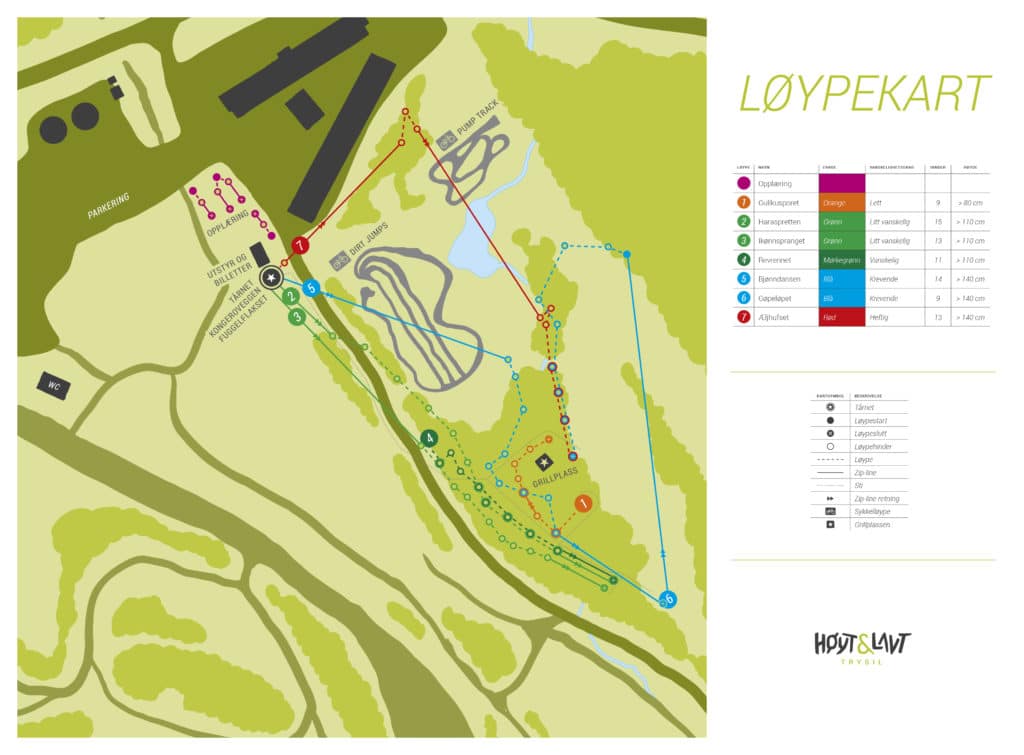 Park map - Høyt & Lavt Trysil